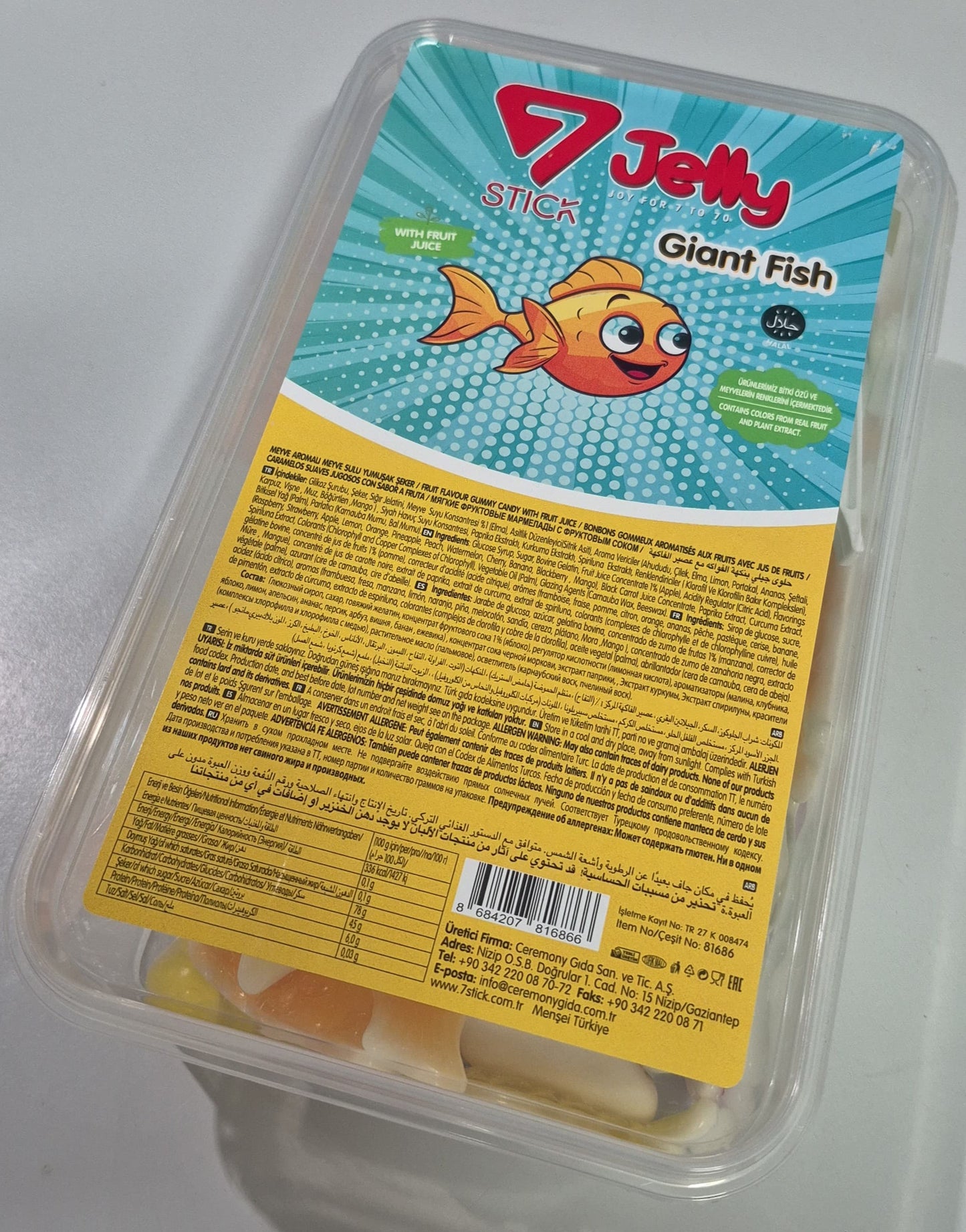 7 STICK JELLY GIANT FISH 900g – Bettys Sweets