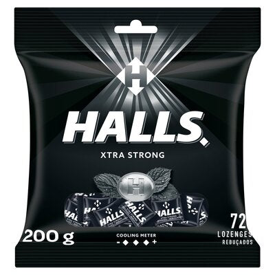 HALLS XTRA STRONG (200g) 72 LOZENGERS – Bettys Sweets